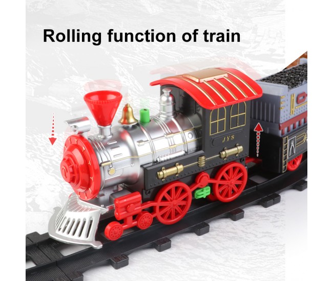 Set circuit trenulet de jucarie cu vagoane, sunete specifice si ...