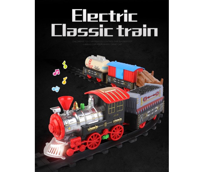 Set circuit trenulet de jucarie cu vagoane, sunete specifice si ...